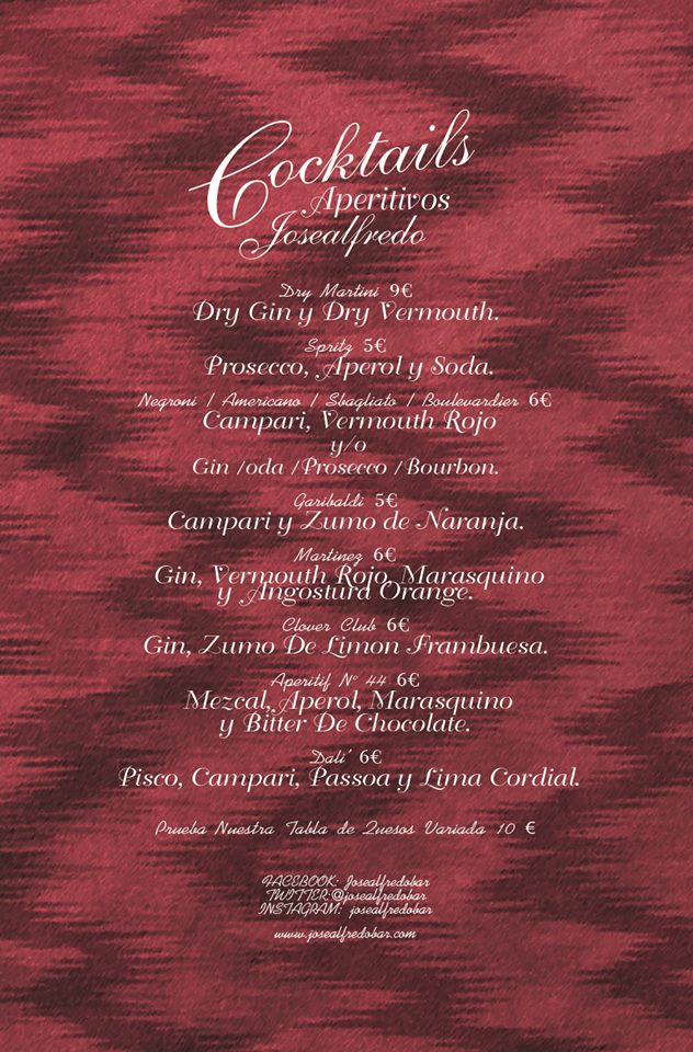 José Alfredo Bar - Tragos & Cocktails